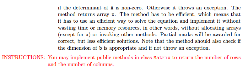 Solved Write two Java classes: Matrix, which represents | Chegg.com