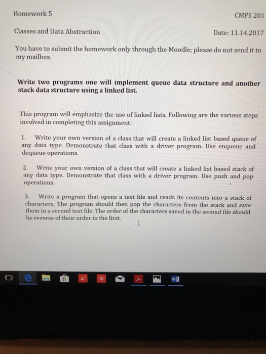 Solved Homework 5 CMPS 201 Classes and Data Abstraction | Chegg.com
