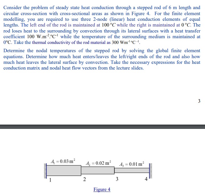 Solved Consider The Problem Of Steady State Heat Conduction