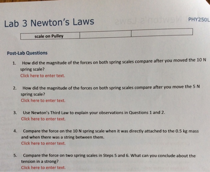 C Secure https:moodle.suaigl Lab 3 Newton's Laws | Chegg.com