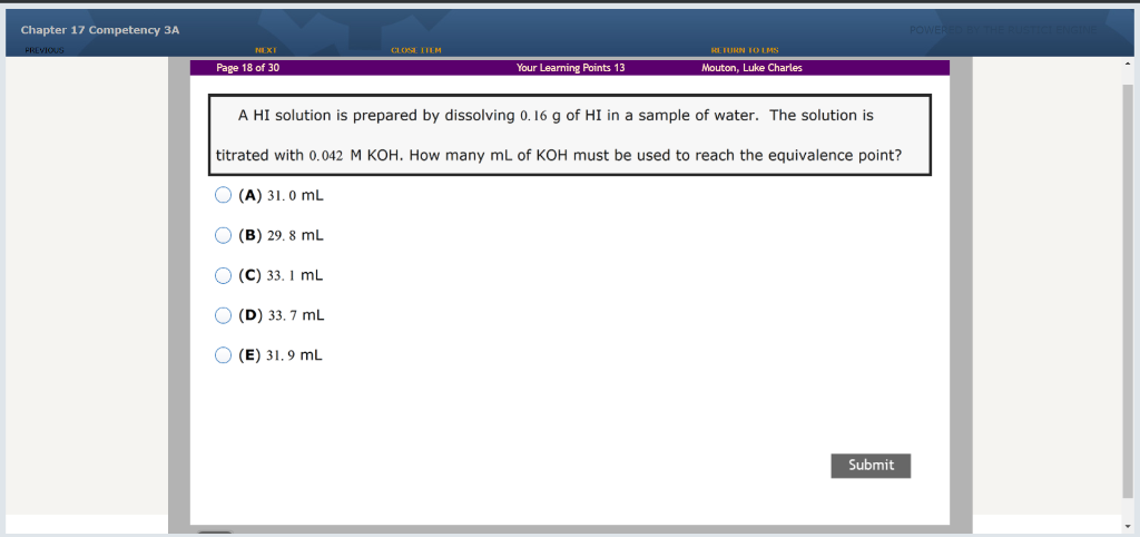 Solved Chapter 17 Competency 3A Page 18 of 30 Your Learning | Chegg.com