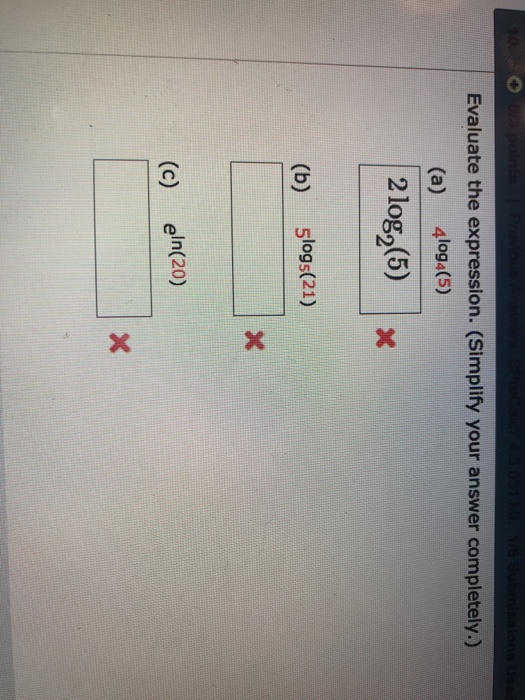 Solved Evaluate the expression. (Simplify your answer | Chegg.com