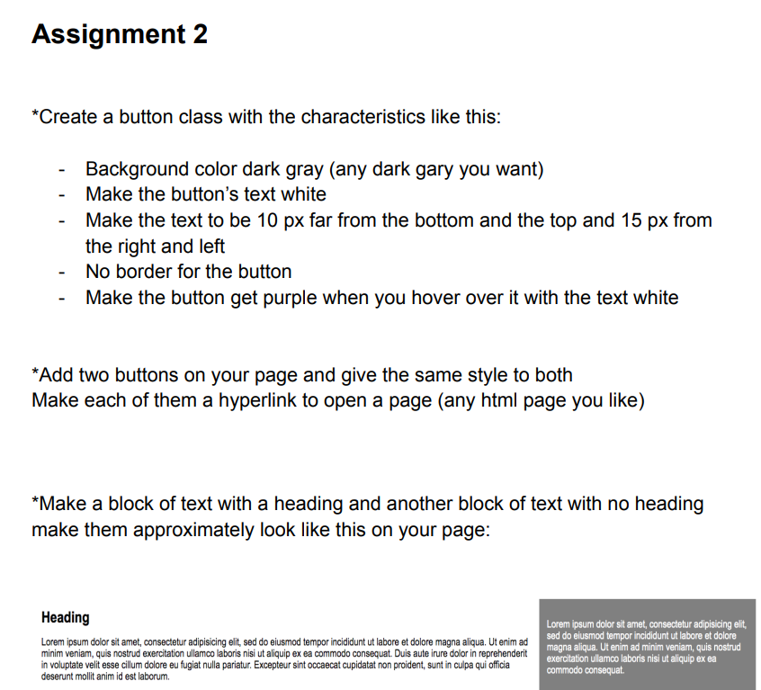 Solved Assignment 2 *Create a button class with the | Chegg.com