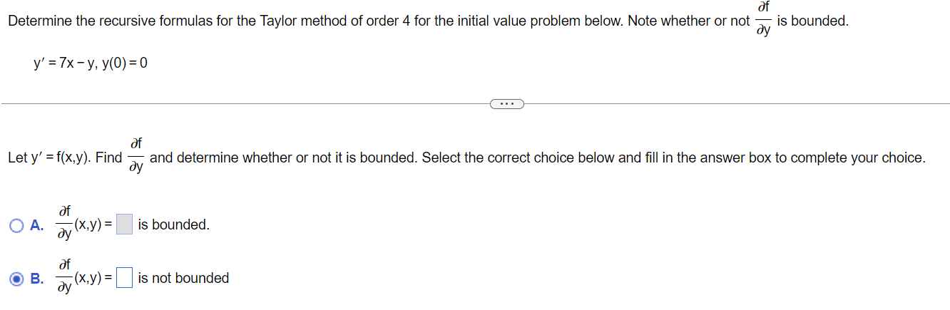 Solved Determine the recursive formulas for the Taylor | Chegg.com
