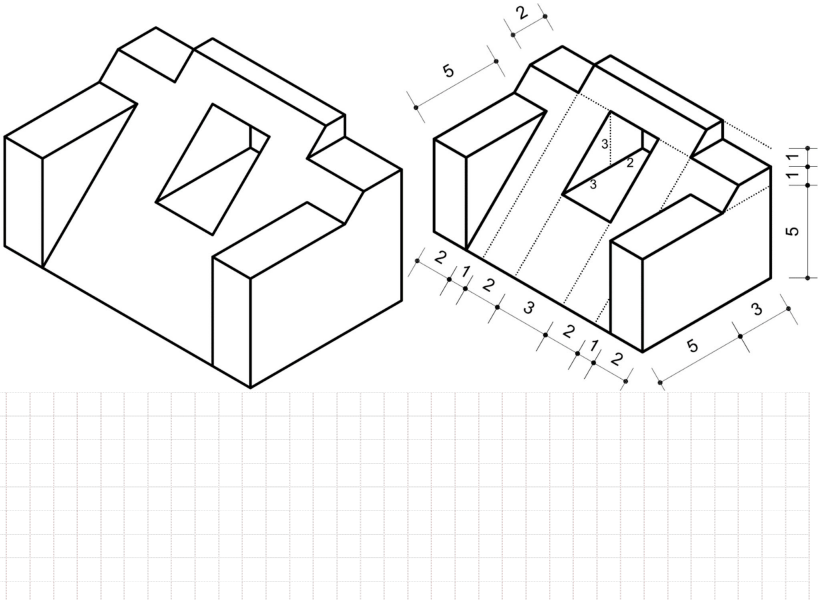 Solved Sketch the front, top and side views of the following | Chegg.com