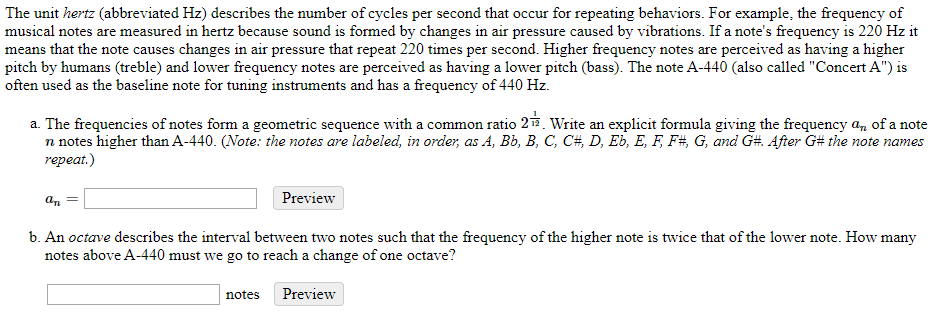 Solved The unit hertz (abbreviated Hz) describes the number | Chegg.com