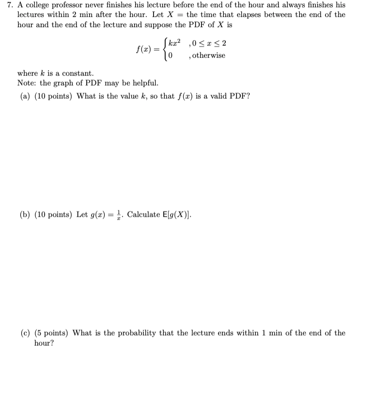 Solved d.) Find the cumulative distribution function (CDF) | Chegg.com