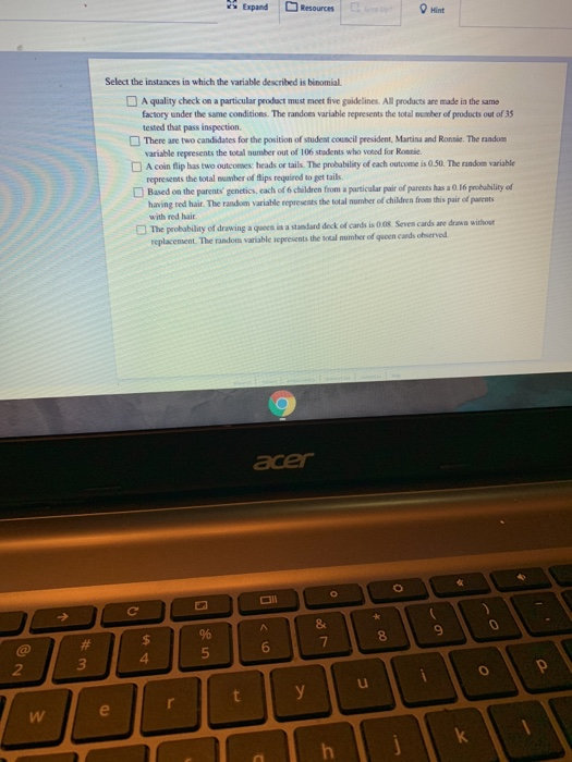 Solved Expand Resources Select the instances in which the | Chegg.com