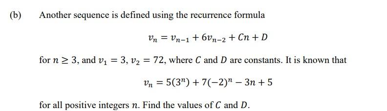 Solved (a) Define a sequence using the recurrence formula | Chegg.com