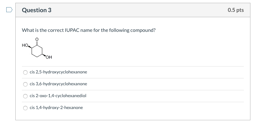 Solved What is the correct IUPAC name for the following | Chegg.com