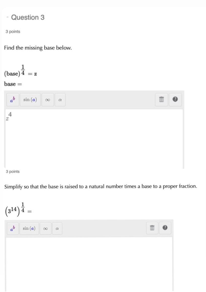 Solved Question 3 3 points Find the missing base below. 1 | Chegg.com