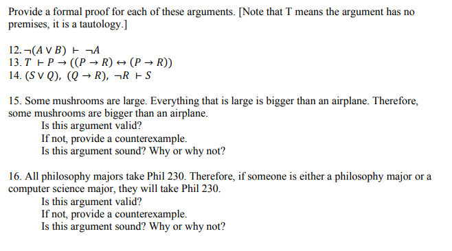 Solved Provide a formal proof for each of these arguments. | Chegg.com