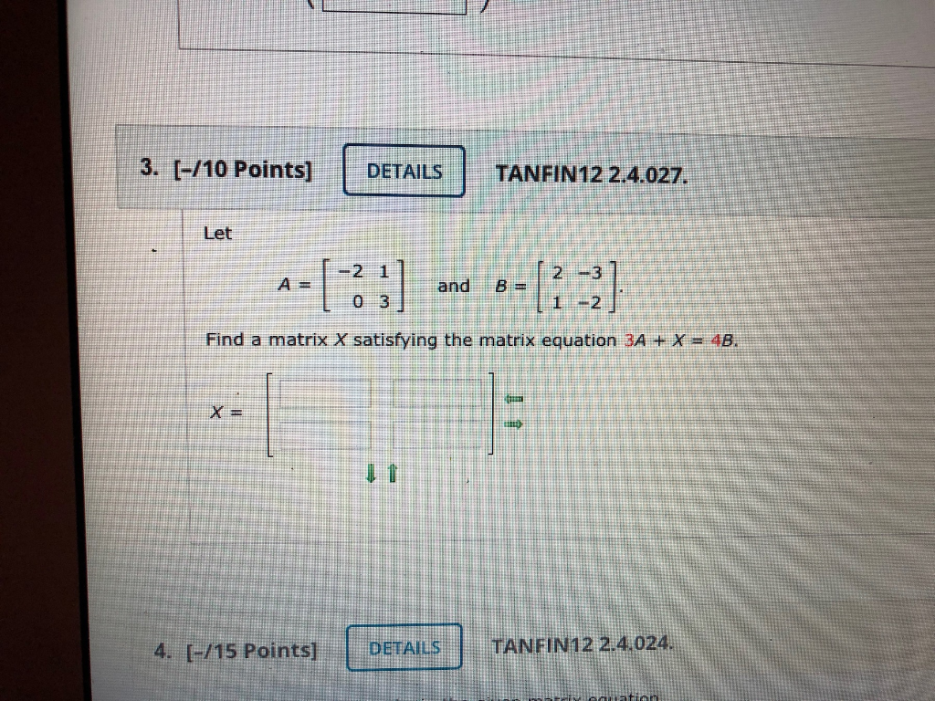 Solved 3 10 Points Details Tanfin12 24027 Let A 12