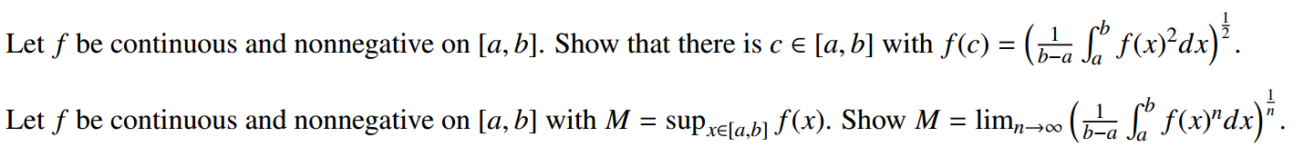 Solved Let f be continuous and nonnegative on [a,b]. Show | Chegg.com