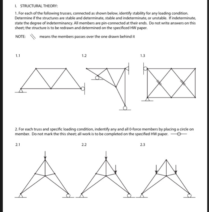 Solved STRUCTURAL THEORY 1. For each of the following | Chegg.com