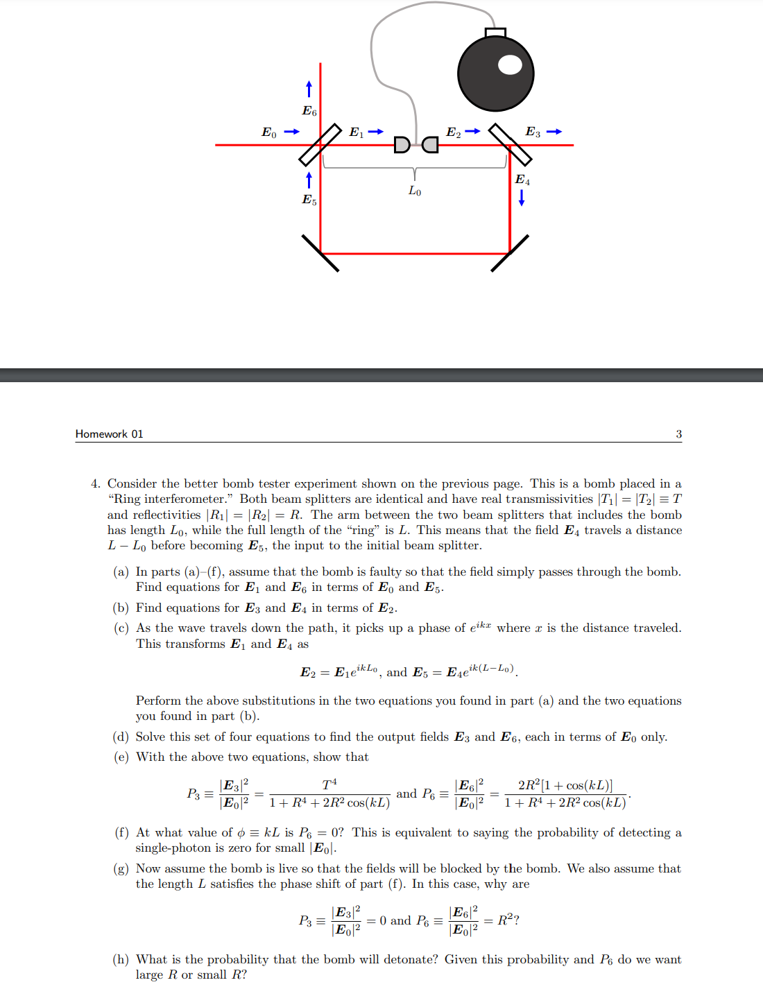 Solved Consider the better bomb tester experiment shown on | Chegg.com