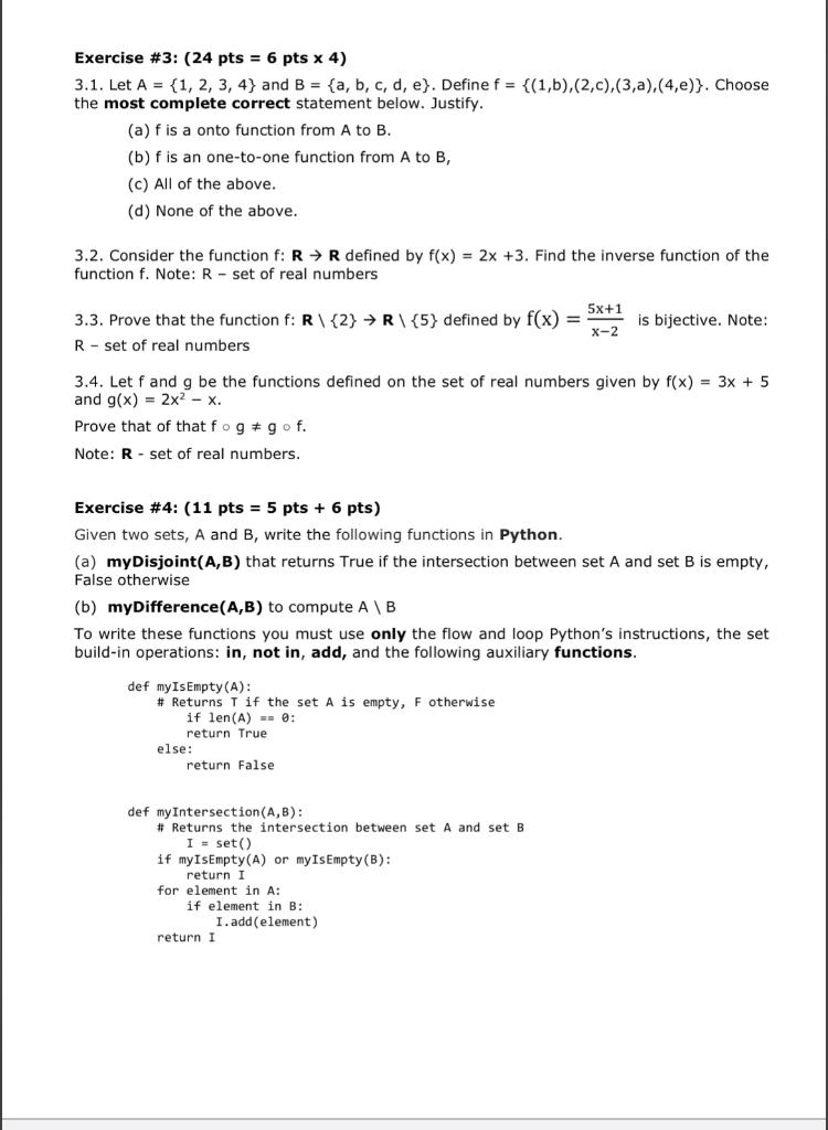 Solved Exercise #3: (24 pts = 6 pts x 4) 3.1. Let A = {1, 2, | Chegg.com Solved Exercise #3: (24 pts = 6 pts x 4) 3.1. Let A = {1, 2, | Chegg.com