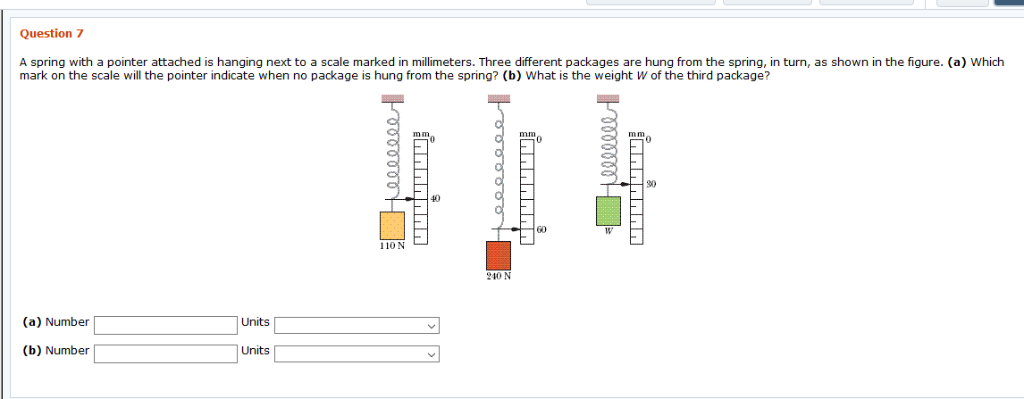 Solved Question 7 A spring with a pointer attached is | Chegg.com