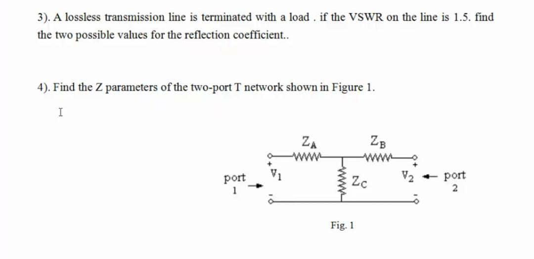 Solved 1) Where y=a + jß= V(R+ jwL)(G+ jwC) is the complex | Chegg.com