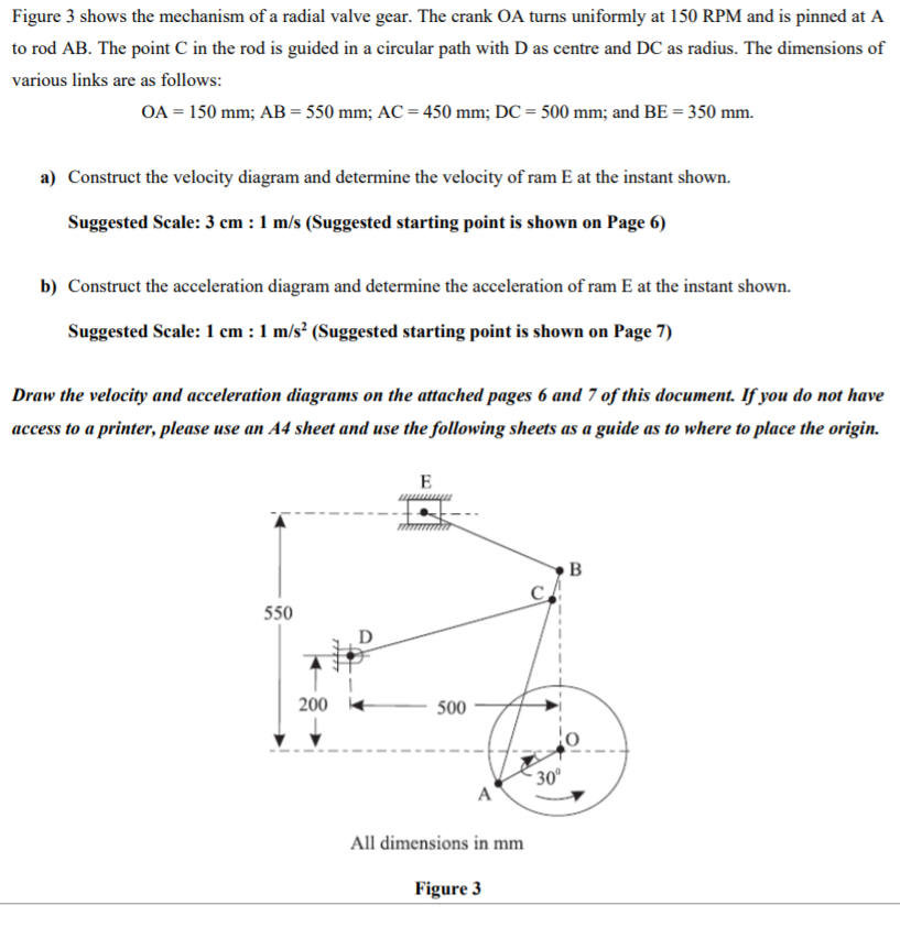 Solved Figure 3 shows the mechanism of a radial valve gear. | Chegg.com