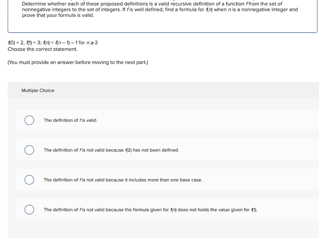 Solved Determine whether each of these proposed definitions | Chegg.com