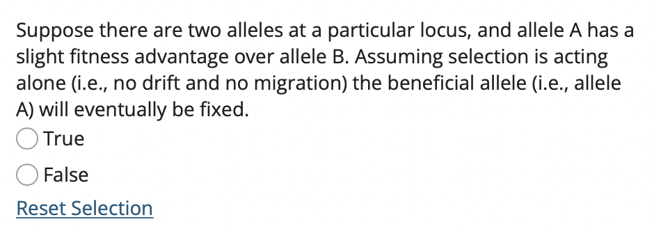 Solved Suppose there are two alleles at a particular locus, | Chegg.com
