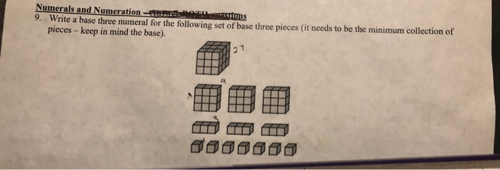 Solved Write a base three numeral for the following set of | Chegg.com