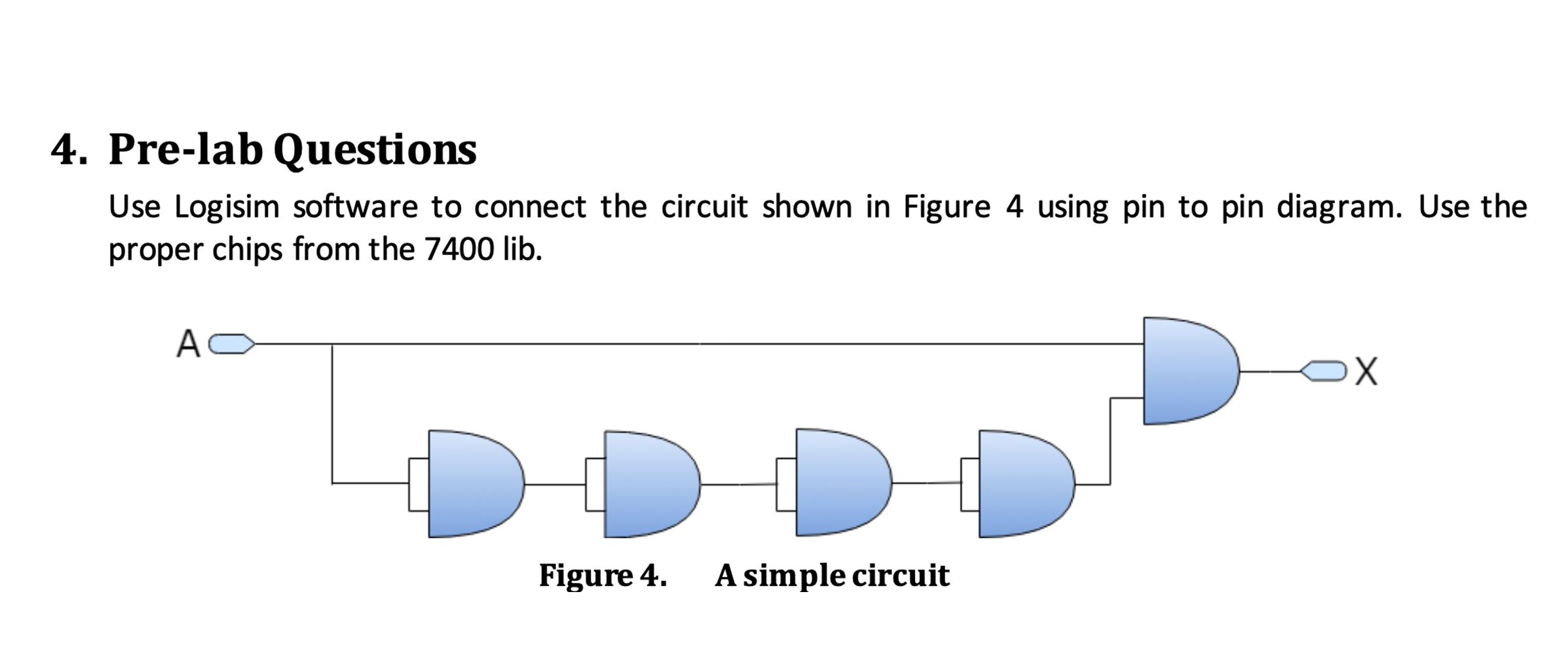 Solved 4. Pre-lab Questions Use Logisim software to connect | Chegg.com