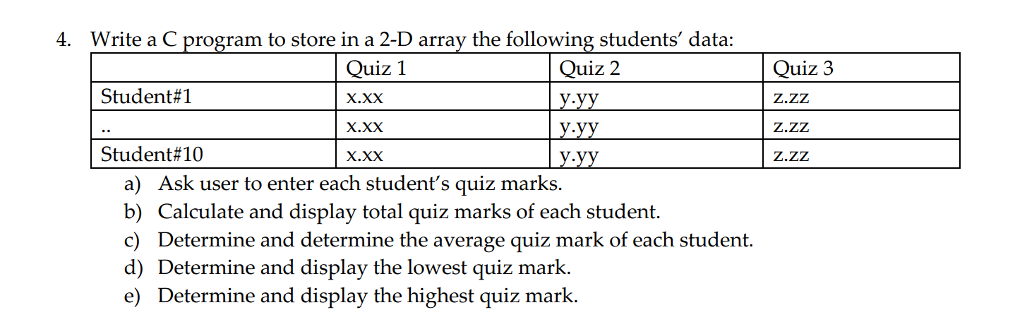 Solved Write a program in C languange which can be run for | Chegg.com