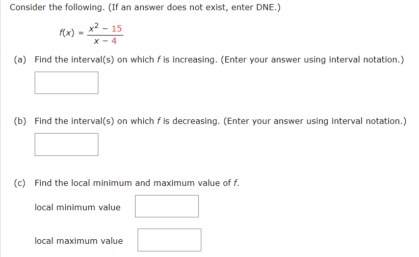 Solved Consider the following. (If an answer does not exist, | Chegg.com