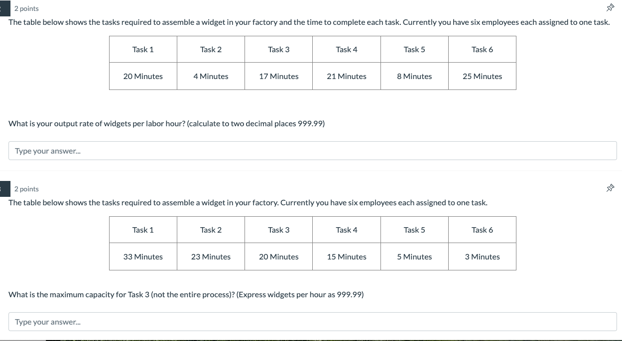 Solved What is your output rate of widgets per labor hour? | Chegg.com