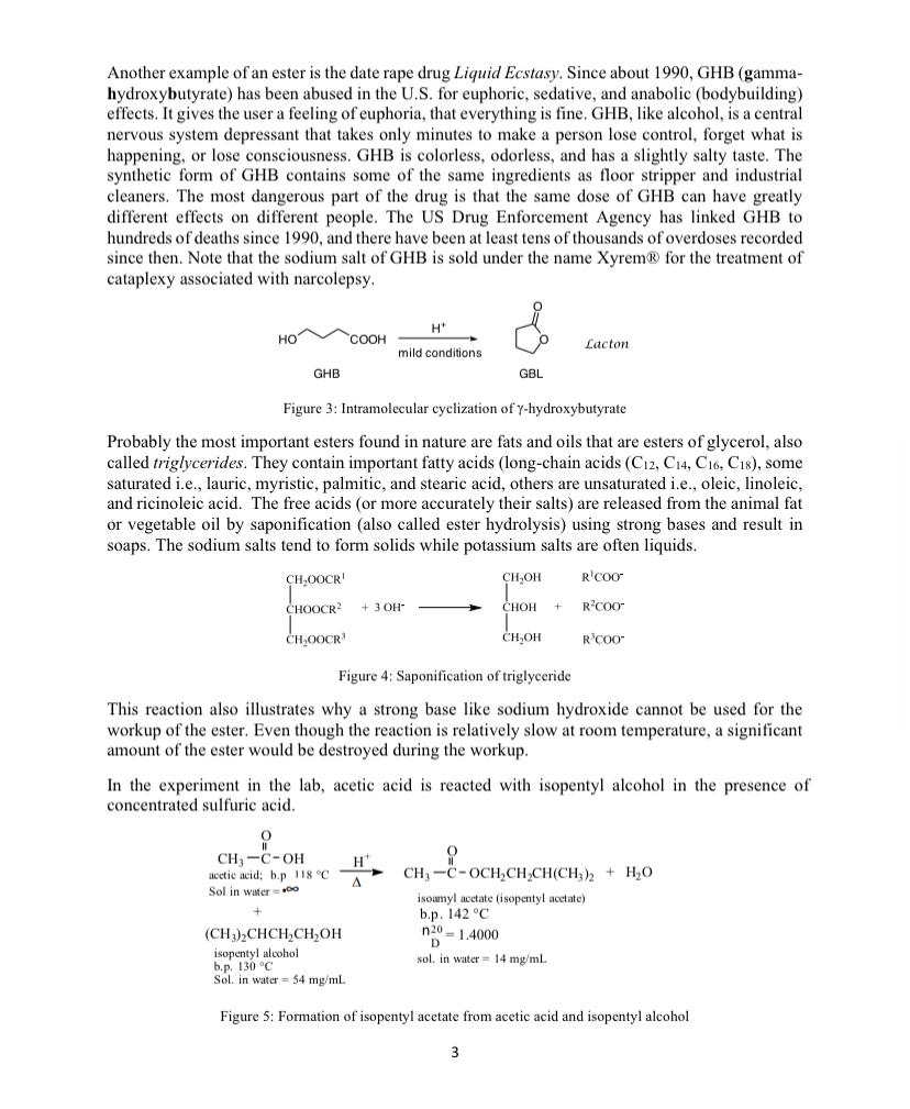 Solved Experiment 8: Fischer Esterification - Synthesis of | Chegg.com