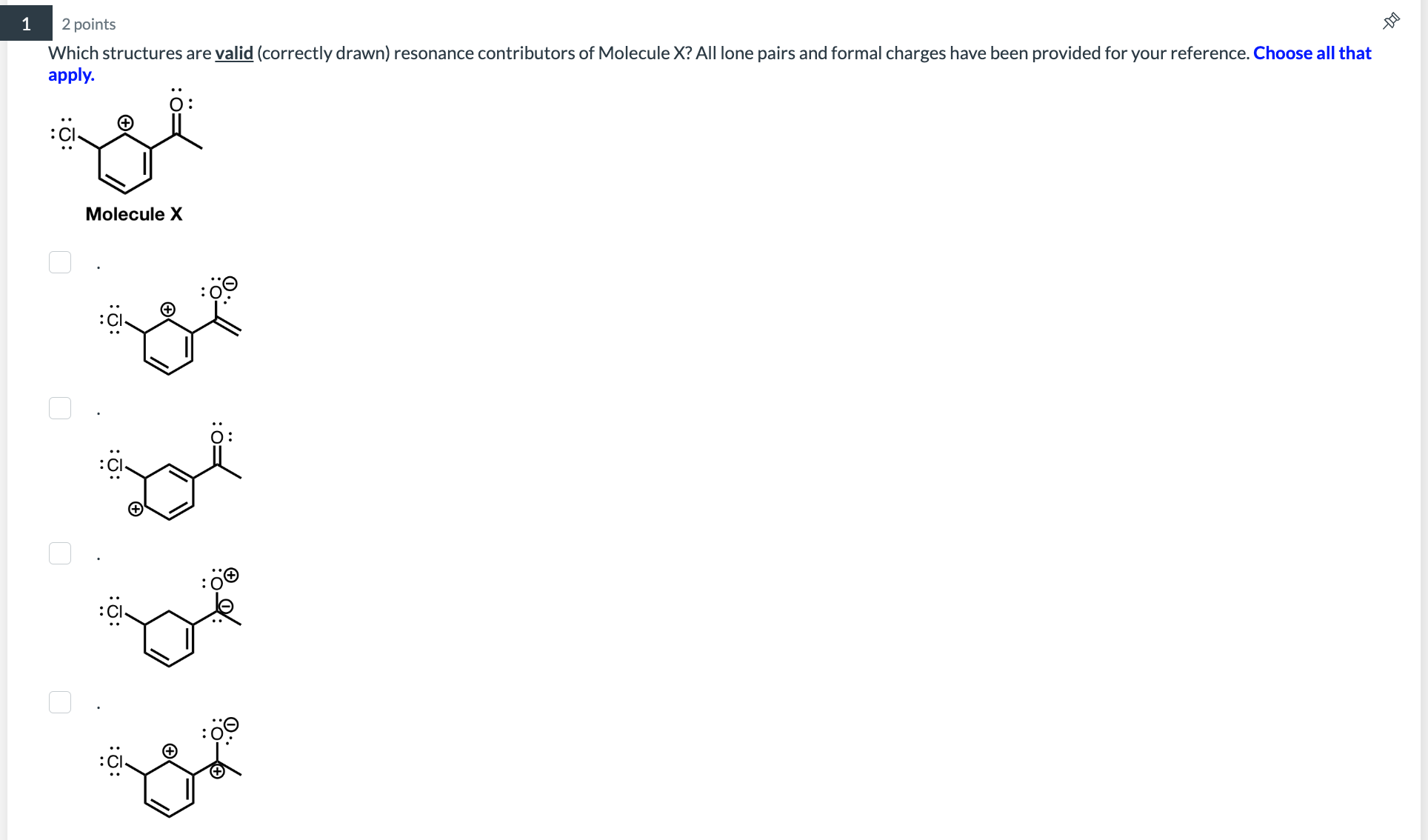 Solved Which structures are valid (correctly drawn) | Chegg.com