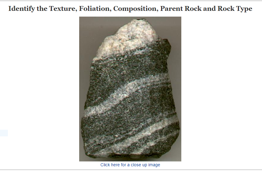 Solved Identify the Texture, Foliation, Composition, Parent | Chegg.com