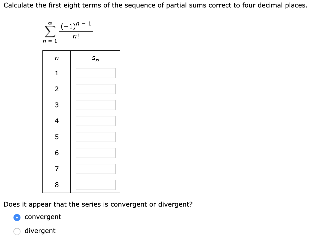 Solved Calculate The First Eight Terms Of The Sequence Of