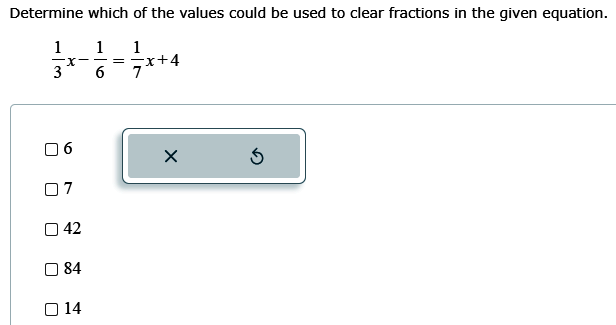 Solved Determine which of the values could be used to clear | Chegg.com