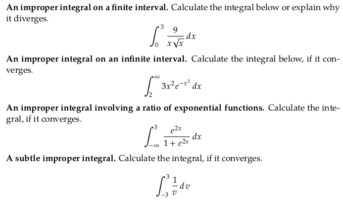 Solved 3 An improper integral on a finite interval. | Chegg.com