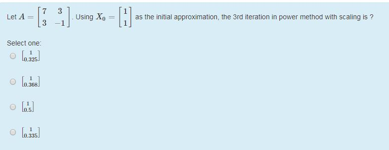 Solved The Column sum norm of the matrix A= [i 2011 | 2 3 1 | Chegg.com