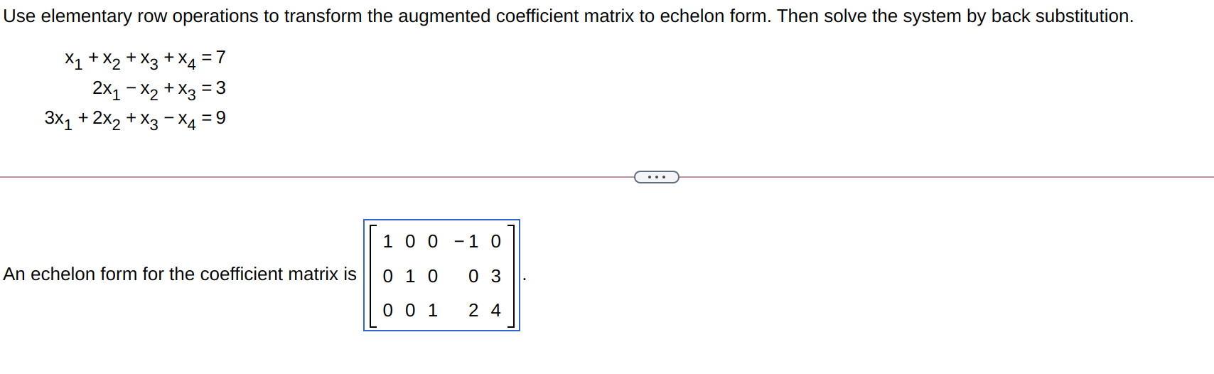 Solved a)what is the coefficient matrix (the solution in the | Chegg.com