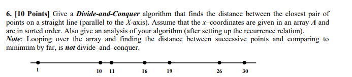 Give a Divide-and-Conquer algorithm that finds the | Chegg.com