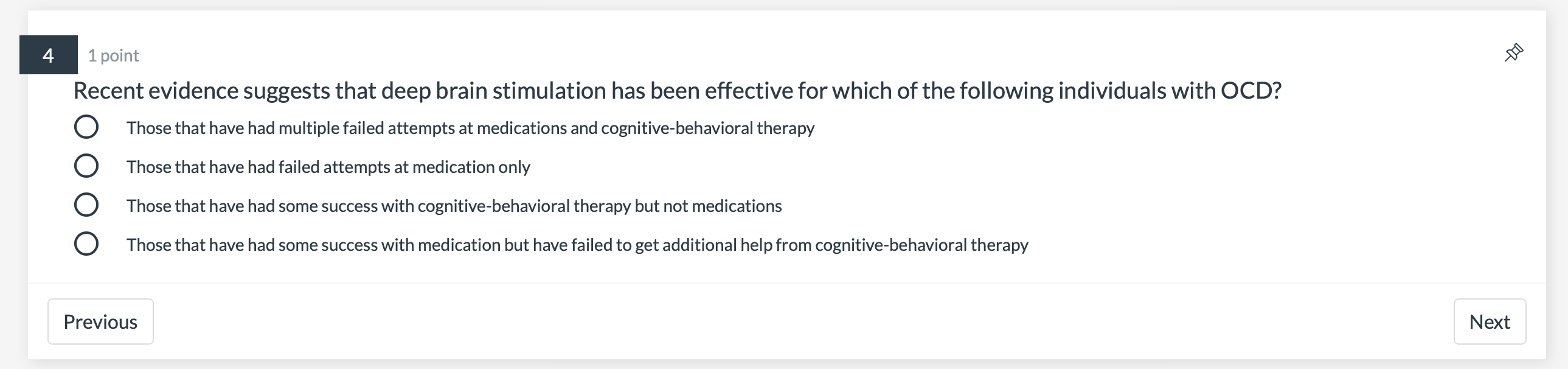 Solved 2 1 point Die Some people have a specific phobia of | Chegg.com