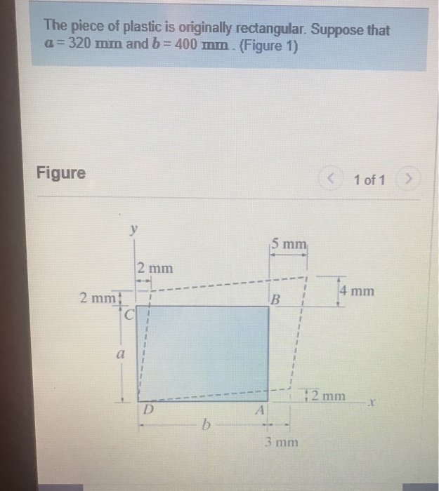 Solved The piece of plastic is originally rectangular. | Chegg.com
