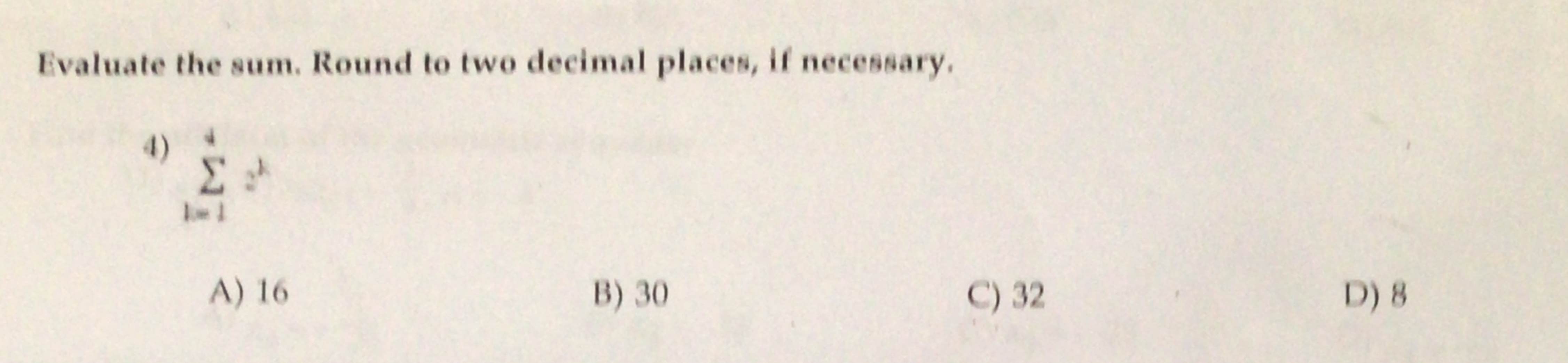 Solved Evaluate the sum. Round to two decimal places, If | Chegg.com
