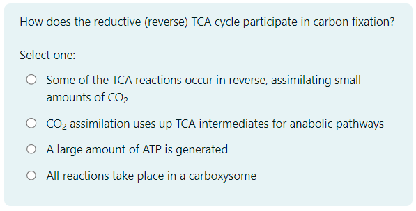 Solved How does the reductive (reverse) ﻿TCA cycle | Chegg.com