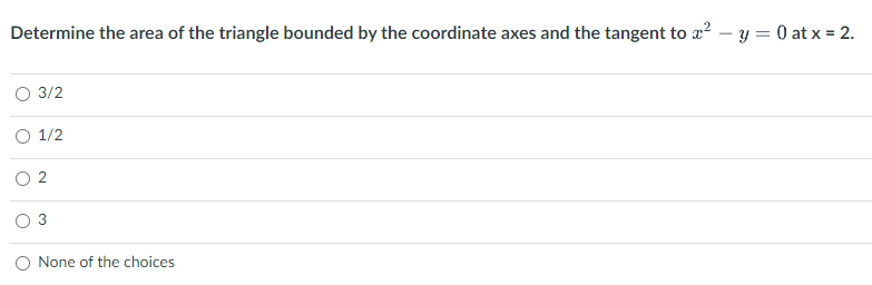 Solved Determine the area of the triangle bounded by the | Chegg.com
