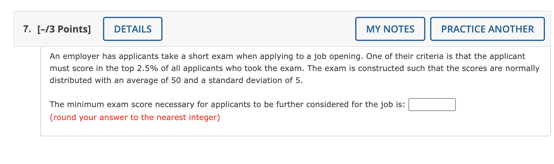 Solved An employer has applicants take a short exam when | Chegg.com