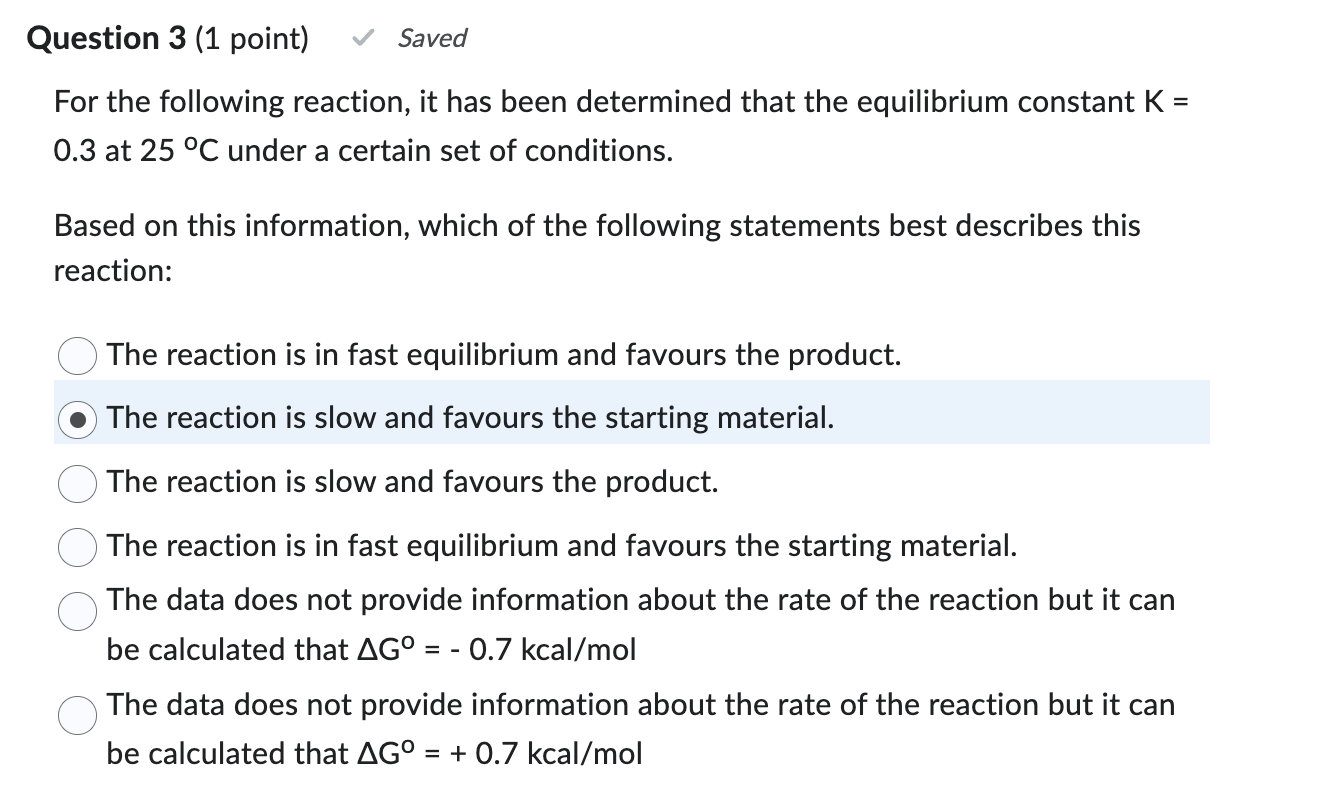 Solved For the following reaction, it has been determined | Chegg.com