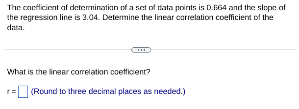 Solved The coefficient of determination of a set of data | Chegg.com
