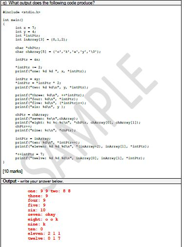 Solved #include int main int x 7; int y 4 int intPtr int | Chegg.com