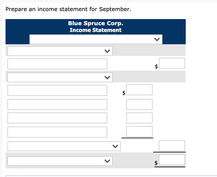 Solved On August 31, the balance sheet of Blue Spruce Corp. | Chegg.com
